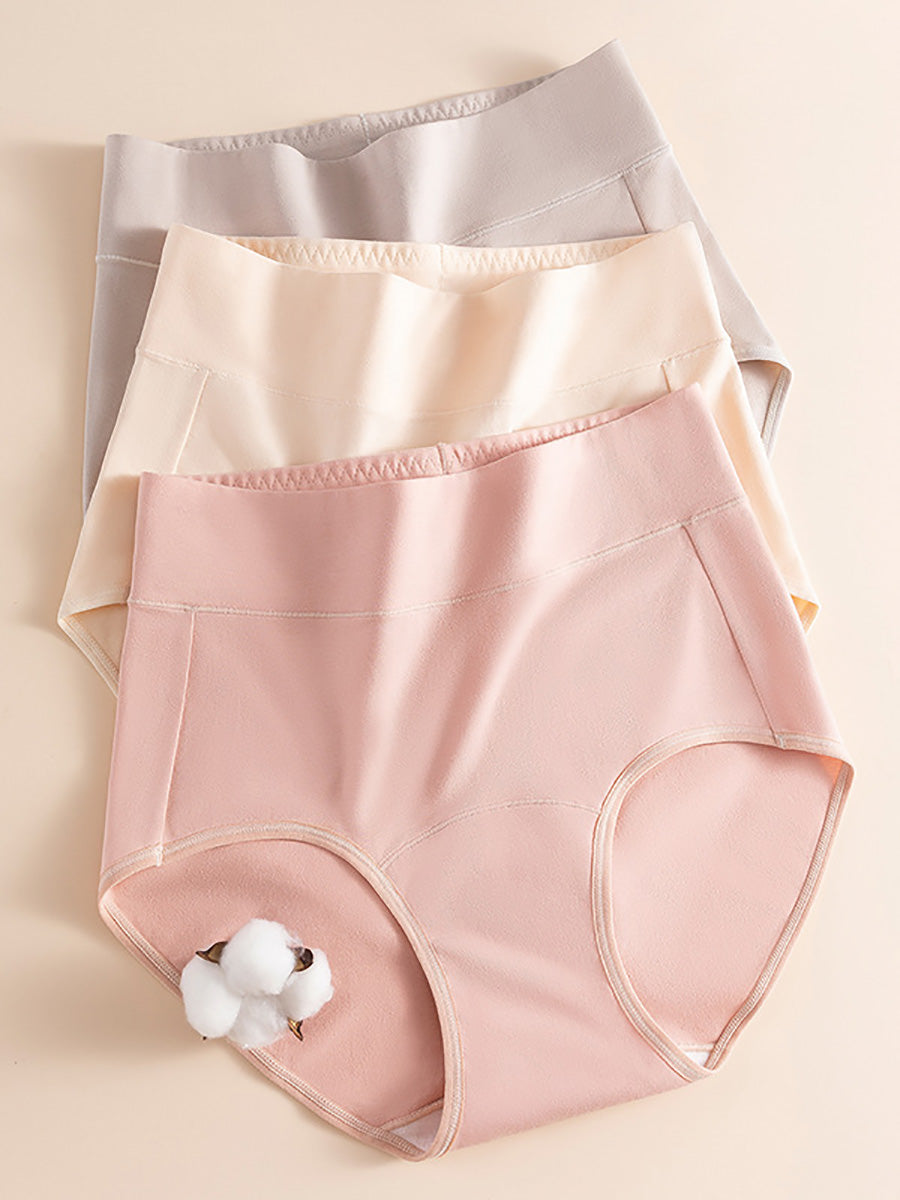 4 piezas de ropa interior de algodón de cintura alta de verano para mu ...
