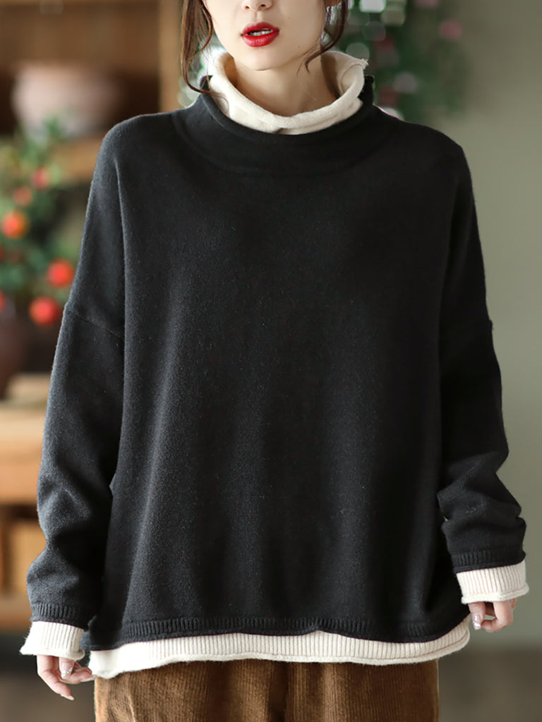 Suéter femenino | Vestidos suéter sueltos y abrigos de suéter suelto ...